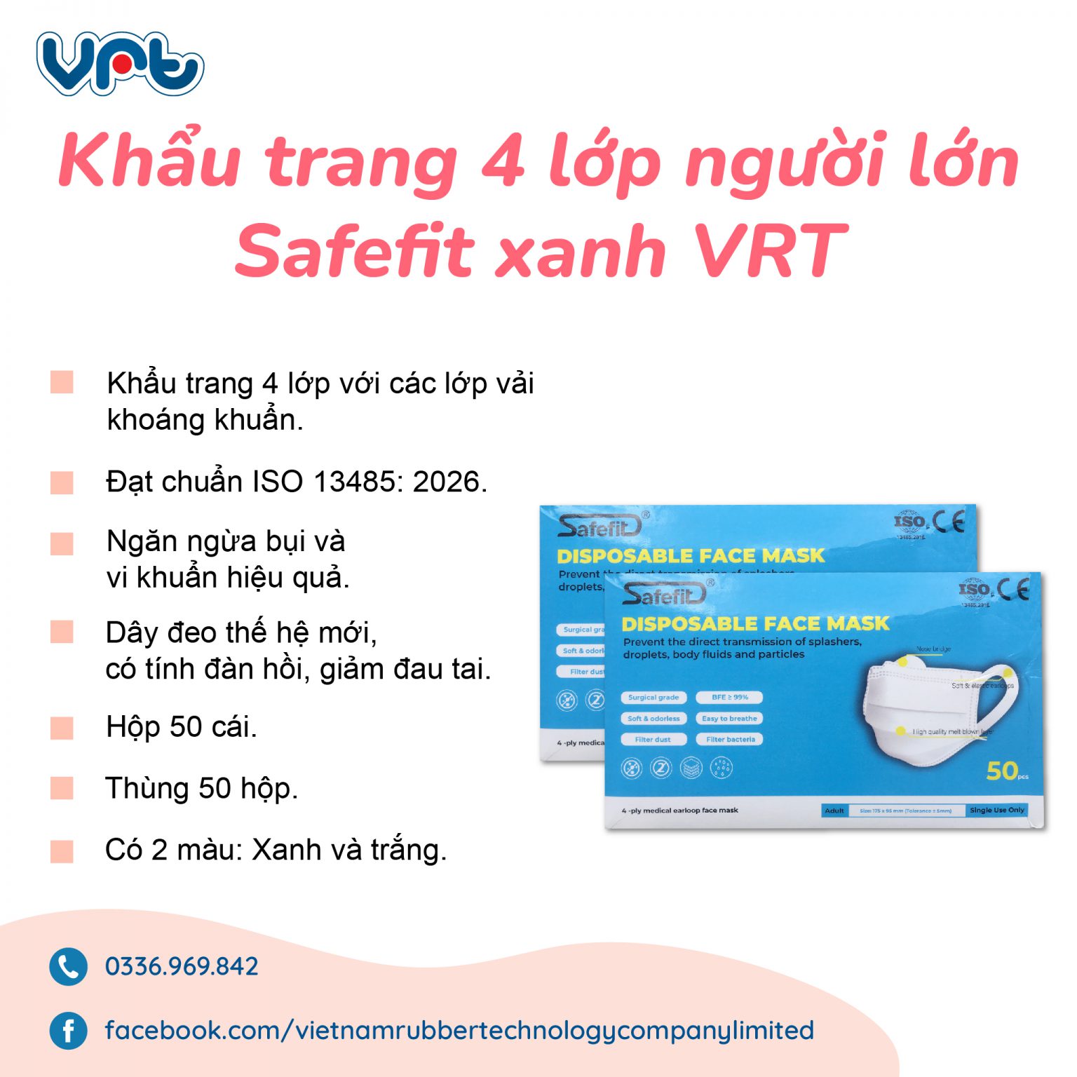 Khẩu trang y tế Safefit 4 lớp kháng khuẩn - Công Ty Công Nghệ Cao Su ...